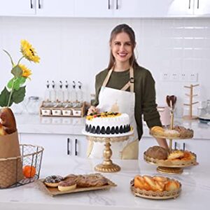 XINLIYA 4Pcs Set Metal Cake Stands Gold Cupcake Stands Holder Fruits Candy Dessert Display Plate Serving Tower for Wedding Birthday Baby Shower Party Celebration Home Decoration