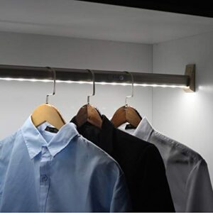 fkhanger closet rod for hanging clothes,wardrobe clothes rail with built-in led lighting,lithium battery powered,aluminum hanging rail (size : 1000mm)