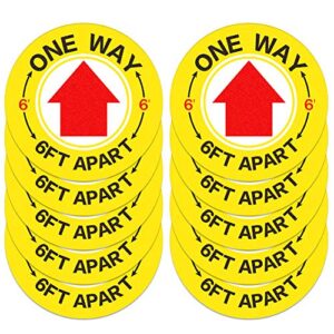 facraft directional allow stickers,10pcs,8.25" one way floor decal signs for bussiness,store,school,pharmacy and public places.