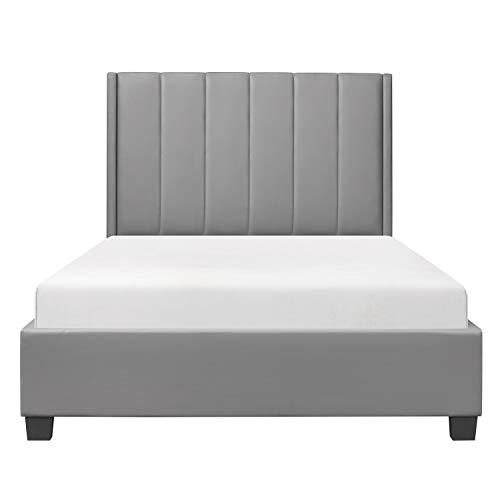 Lexicon Taye Upholstered Platform Bed, Cal King, Gray