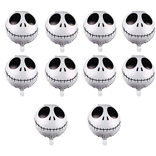 10PCS Halloween Skeleton Demon Aluminum Foil Balloon, Suitable for Halloween, Cosplay Theme Party Decoration, Wedding Birthday Party Decoration(18 Inches)