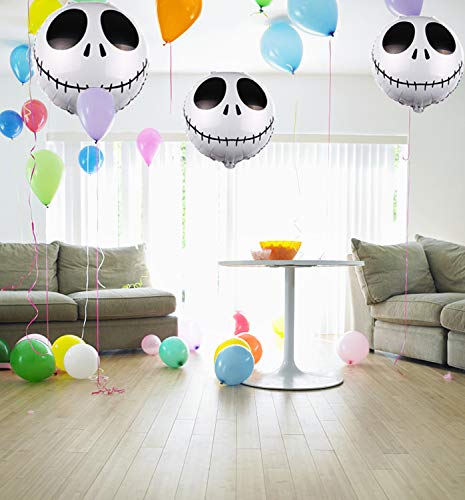 10PCS Halloween Skeleton Demon Aluminum Foil Balloon, Suitable for Halloween, Cosplay Theme Party Decoration, Wedding Birthday Party Decoration(18 Inches)