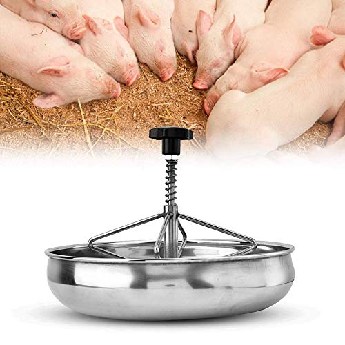 Pig Feeding Bowl Stainless Piglet Trough, Piglet Feeding Trough, Livestock Fodder Four Slots Food Tray Piglet Food Bowl, Pig Food Feeder for Piglet Cattle