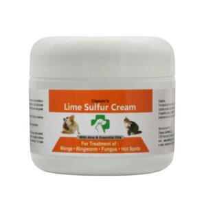 classic's lime sulfur pet skin cream (2 oz) - pet care and veterinary treatment for itchy and dry skin - safe solution for dog, cat, puppy, kitten, horse