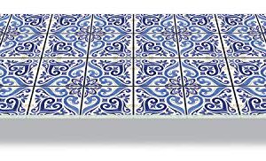 CounterArt Shades of Blue 5mm Heat Tolerant Tempered Glass Cutting Board/Instant Counter 20.5" x 11.75" Instantly Adds Additional Counter Space & Food Preparation Area