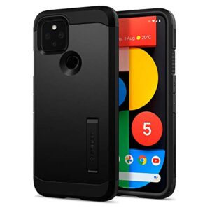 spigen tough armor designed for pixel 5 case (2020) - black