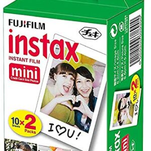 Fujifilm Instax Mini 11 Instant Camera + Fuji Instax Film 20 Shots + Protective Case + Frames Design Kit (Ice White)