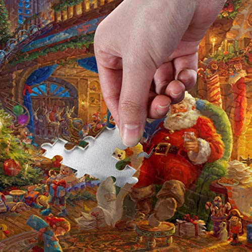 Santa Claus with Christmas Tree 500 Pieces Jigsaw Christmas Puzzle for Home Wall Decor 20.5 x 14.9 Inch