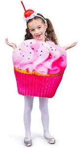 dress up america cupcake costume for kids - sugar sweet pink cupcake costume (medium 8-10/large)