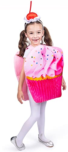 Dress Up America Cupcake Costume For Kids - Sugar Sweet Pink Cupcake Costume (Medium 8-10/Large)