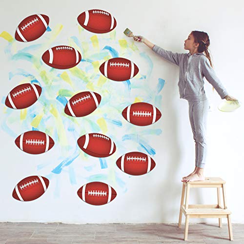 Football Theme Party Cutout Football Classroom Party Decoration Football Game Cutouts with Glue Point Dots for Football Party Supplies, 11.8 x 7.1 Inch (15 Pieces)