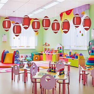 Football Theme Party Cutout Football Classroom Party Decoration Football Game Cutouts with Glue Point Dots for Football Party Supplies, 11.8 x 7.1 Inch (15 Pieces)