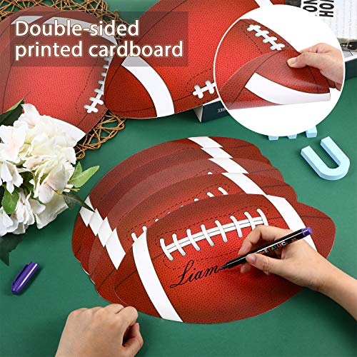 Football Theme Party Cutout Football Classroom Party Decoration Football Game Cutouts with Glue Point Dots for Football Party Supplies, 11.8 x 7.1 Inch (15 Pieces)