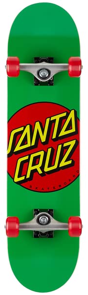 SANTA CRUZ Classic Dot Mid Sk8 Completes, Green 7.80in x 31.00in