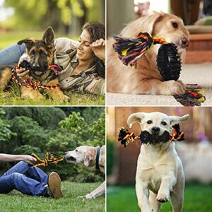 Yipetor Durable Dog Chew Toys 6 Pack, Cotton Rope Rubber Balls Chew Toy, Indestructible, Convex Design for Puppy Small Medium Large Dogs, Tug of War, Fetching, Puppy Teething Toy for Boredom, Gift