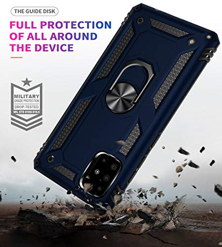 A51 5G Case,ADDIT Samsung Galaxy A51 5G Case [ Military Grade ] 15ft. Drop Tested Protective Case with Magnetic Car Mount Ring Holder Stand Cover for Samsung Galaxy A51 5G - Blue