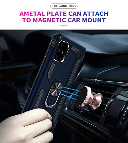 A51 5G Case,ADDIT Samsung Galaxy A51 5G Case [ Military Grade ] 15ft. Drop Tested Protective Case with Magnetic Car Mount Ring Holder Stand Cover for Samsung Galaxy A51 5G - Blue