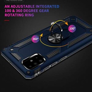 A51 5G Case,ADDIT Samsung Galaxy A51 5G Case [ Military Grade ] 15ft. Drop Tested Protective Case with Magnetic Car Mount Ring Holder Stand Cover for Samsung Galaxy A51 5G - Blue