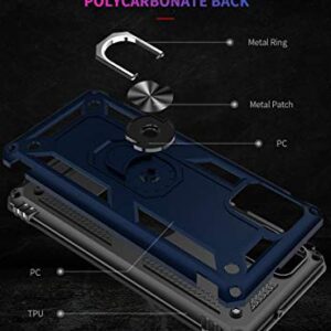 A51 5G Case,ADDIT Samsung Galaxy A51 5G Case [ Military Grade ] 15ft. Drop Tested Protective Case with Magnetic Car Mount Ring Holder Stand Cover for Samsung Galaxy A51 5G - Blue