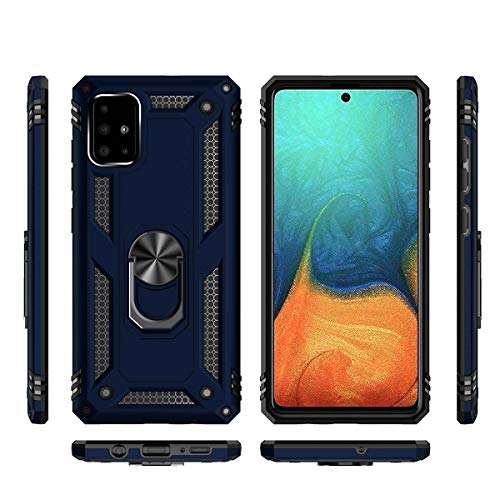 A51 5G Case,ADDIT Samsung Galaxy A51 5G Case [ Military Grade ] 15ft. Drop Tested Protective Case with Magnetic Car Mount Ring Holder Stand Cover for Samsung Galaxy A51 5G - Blue