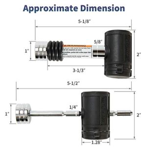 METOWARE Trailer Hitch Lock& Coupler Lock Kit, Swivel Head Hitch Receiver Pin Lock, 5/8" Dia Pin Lock and 1/4” Dia 1" to 3" Adjustable Span Trailer Lock