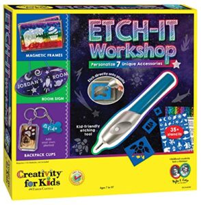 faber-castell creativity for kids etch-it workshop - diy engraving art set for kids - arts and crafts for kids