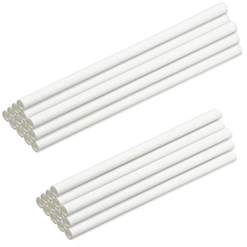 Jyongmer 24Pcs Plastic White Cake Dowel Rods 9.5" and 12" Length Cake Sticks Cake Dowel Straws for Tiered Cake Construction and Stacking