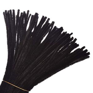 AGOOBO 500 Pcs Black Pipe Cleaners,12 inch Chenille Stems for DIY Art Creative Crafts Decorations