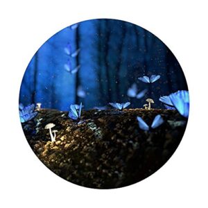 Blue Butterflies forest Gift for Butterfly Lovers PopSockets PopGrip: Swappable Grip for Phones & Tablets