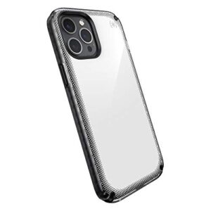 speck products presidio2 armor cloud iphone 12 pro max case, clear/black/white hot/black/black (138497-9254)