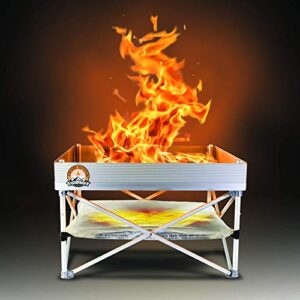 Pop-Up Fire Pit Backyard Bundle | Includes 24" Pop-Up Pit + Heat Shield | Includes Ember Mat | Have Worry-Free Fires On Any Surface | Meets All Federal Regulations | Unmatched Portability