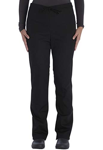 Vital Threads Men and Women Scrubs Set V-Neck Top & Drawstring Pant, VT526C, M, Black