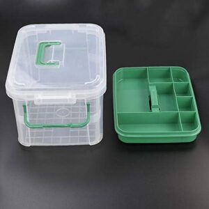 Nesmilers Family First-Aid Box, Clear Medicine Storage Box with Tray