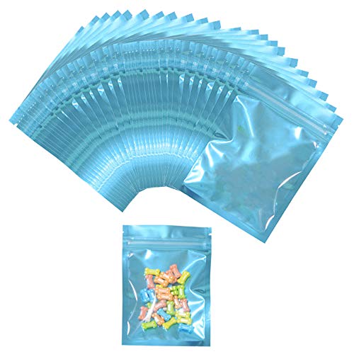 Packaging Bags Smell Proof Snacks 100 Pcs 5" x 7" Clear Plastic Zip lock Bag Foil bag Resealable Pouch for Party Favor Food Storage