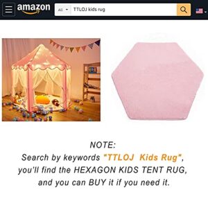 TTLOJ Kids Gift Play Tent with Star Lights Crown & Wand, for Girls Boys, Princess Castle Toy Tent, Large Playhouse Toys for Girl Toddler Children Play House, Teepee Tent Indoor Outdoor