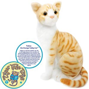 VIAHART Tobias The Orange Tabby Cat - 12 Inch Stuffed Animal Plush - by Tiger Tale Toys