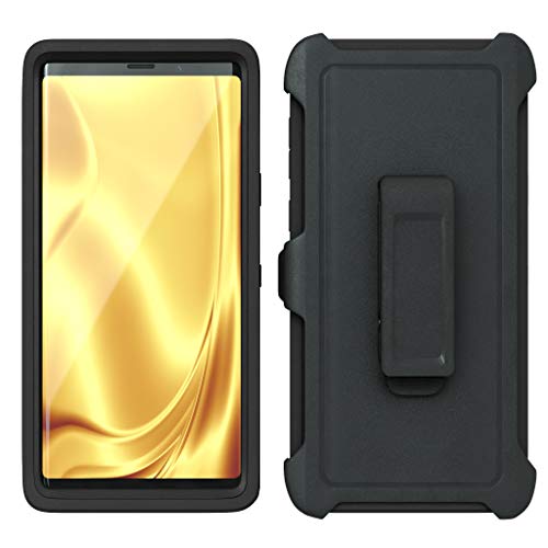 Galaxy Note 9 Case, ToughBox [Armor Series] [Shock Proof] [Black] for Samsung Galaxy Note 9 Case [Comes with Holster & Belt Clip] [Fits OtterBox Defender Series Belt Clip Phone Cover]