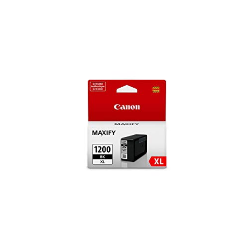 Canon 2 Pack PGI-1200 XL Black Pigment Ink Tank for MAXIFY MB2020, MB2120, MB2320, and MB2720 Printers, 1200 Pages Yield