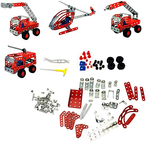 Sania Store - 4-in-1 Building Toy kit , DIY Metal Assembly City Rescue Series – A Building Toy Kit, DIY Construction Toys | Easy to Build and Safe to Play, Stem Toy, Educational Toy