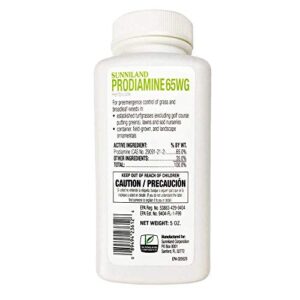 yard mastery prodiamine 65 wdg professional pre emergent weed killer herbicide for crabgrass, poa annua and other problem weeds - 5oz bottle - water dispersible granule