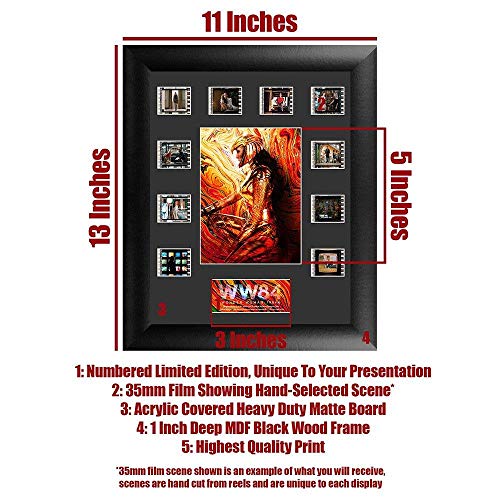 Trend Setters - DC Comics – Wonder Woman 1984 – Oil Spill - FilmCells 11” x 13” Mini Montage Presentation – Featuring Ten (10) 35 mm Film Clips and Certificate of Authenticity