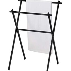 Kings Brand Furniture - Metal Freestanding 2-Tier Bathroom Towel Rack Stand, Black