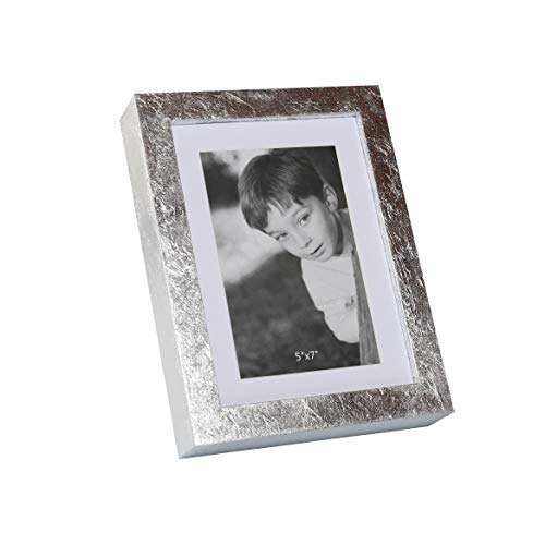 MANG 5x7 Photo Picture Frame with mat for Wall or Tabletop Display,Sliver