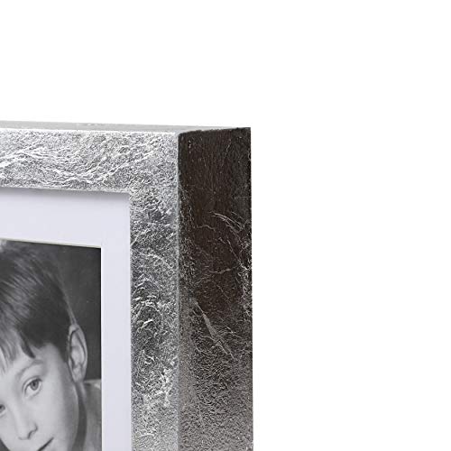 MANG 5x7 Photo Picture Frame with mat for Wall or Tabletop Display,Sliver