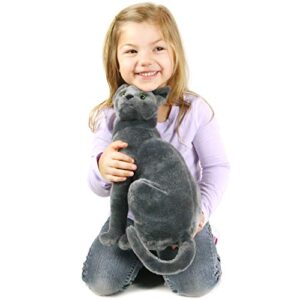 VIAHART Rae The Russian Blue Cat - 12 Inch Grey Stuffed Animal Plush Gray Cat - by Tiger Tale Toys