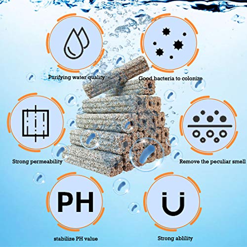 PINVNBY 20 Pcs 6.2-Inch Large Aquarium Filter Media Fish Tank Ceramic Media for Sump Canister Filter,Bakki Showers Filter,Trickle Filter,Aquaculture and Koi Ponds