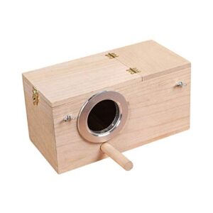 hurricom pet wood cage,parakeet nesting box, bird nest breeding box cage wood house for finch lovebirds cockatiel budgie conure parrot