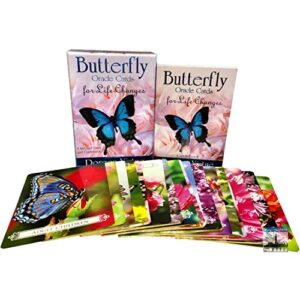 WSNLDY Tarot Cards Durable Destiny Divination Tarot Cards 44pcs Butterfly Tarot Oracle Cards, with Beautiful Painting for Family, Party and Entertainment