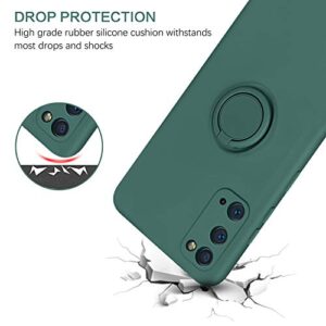 BENTOBEN Galaxy S20 Case, Phone Case Samsung S20 5G 2020,Slim Silicone | 360° Ring Holder Kickstand | Support Car Mount | Soft Rubber Hybrid Hard Protection Shockproof Bumper Non-Slip Cover,Dark Green