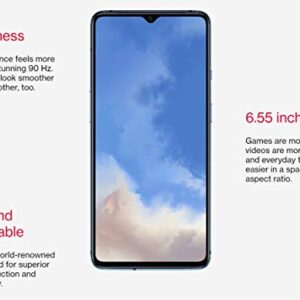 OnePlus 7T (128GB, 8GB) 6.55" AMOLED 90Hz Display, Snapdragon 855+, T-Mobile Unlocked Global 4G LTE GSM (AT&T, Metro, Cricket) (Glacier Blue) (Renewed)